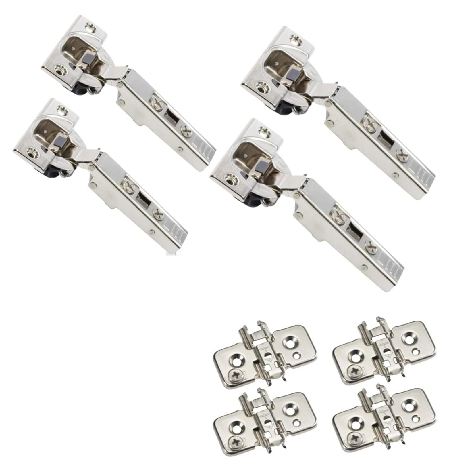 110 Degree Soft Close Hinges - Full Overlay Frameless Cabinet Hinges ...