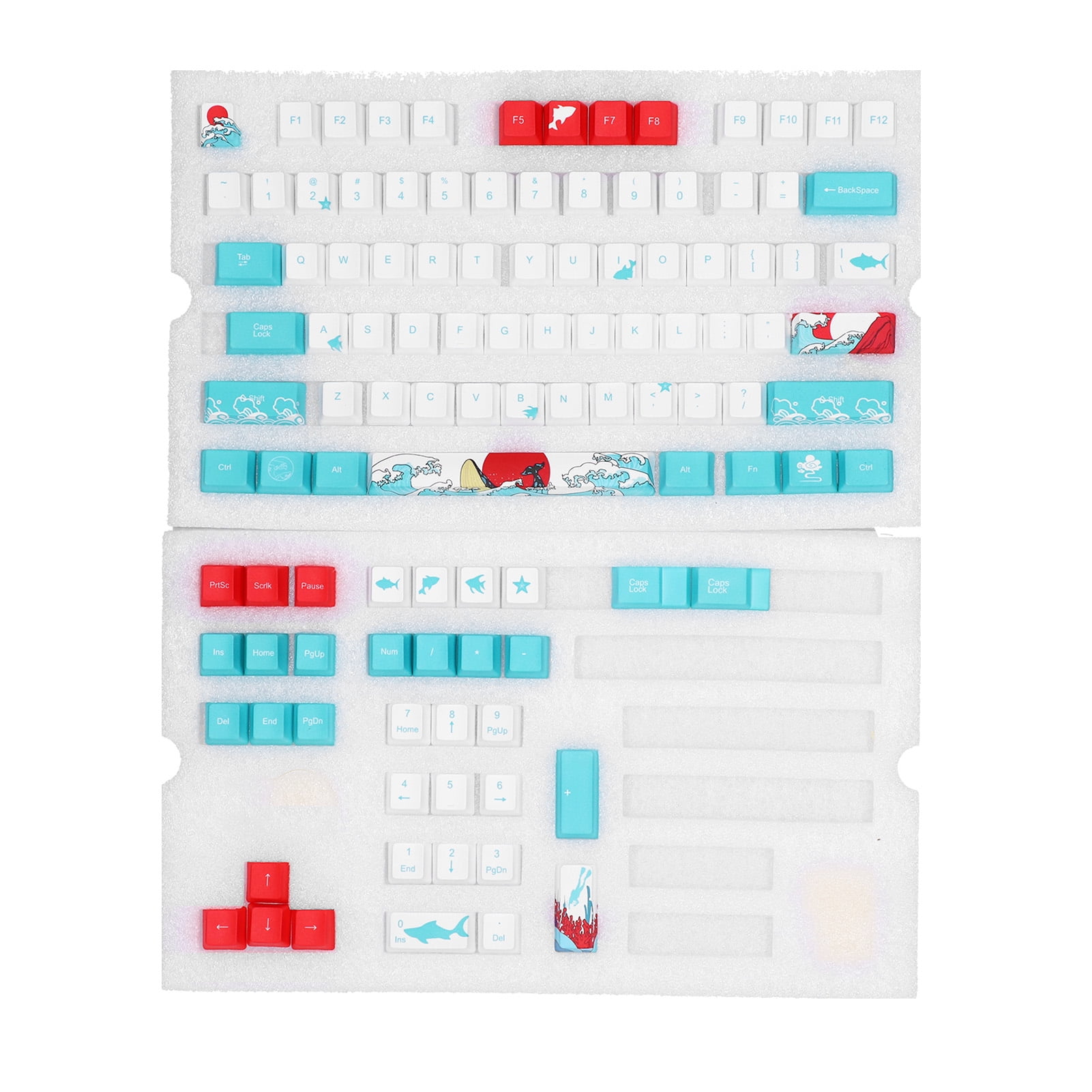 110 Keycap Puller Universal Ergonomic Oil Resistance Keyboard Keycaps ...