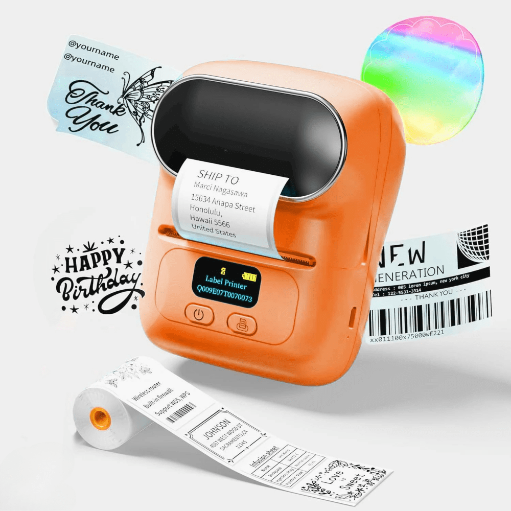 110 Label Makers - Portable Bluetooth Thermal Label Maker Printer For Barcode, Clothing, Jewelry ...