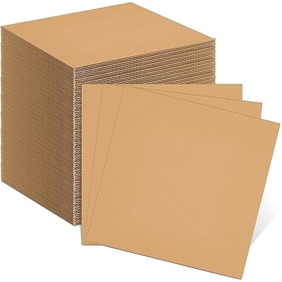 110 Pack 12 x 12 Inch Corrugated Cardboard Sheets Flat Cardboard Sheets ...