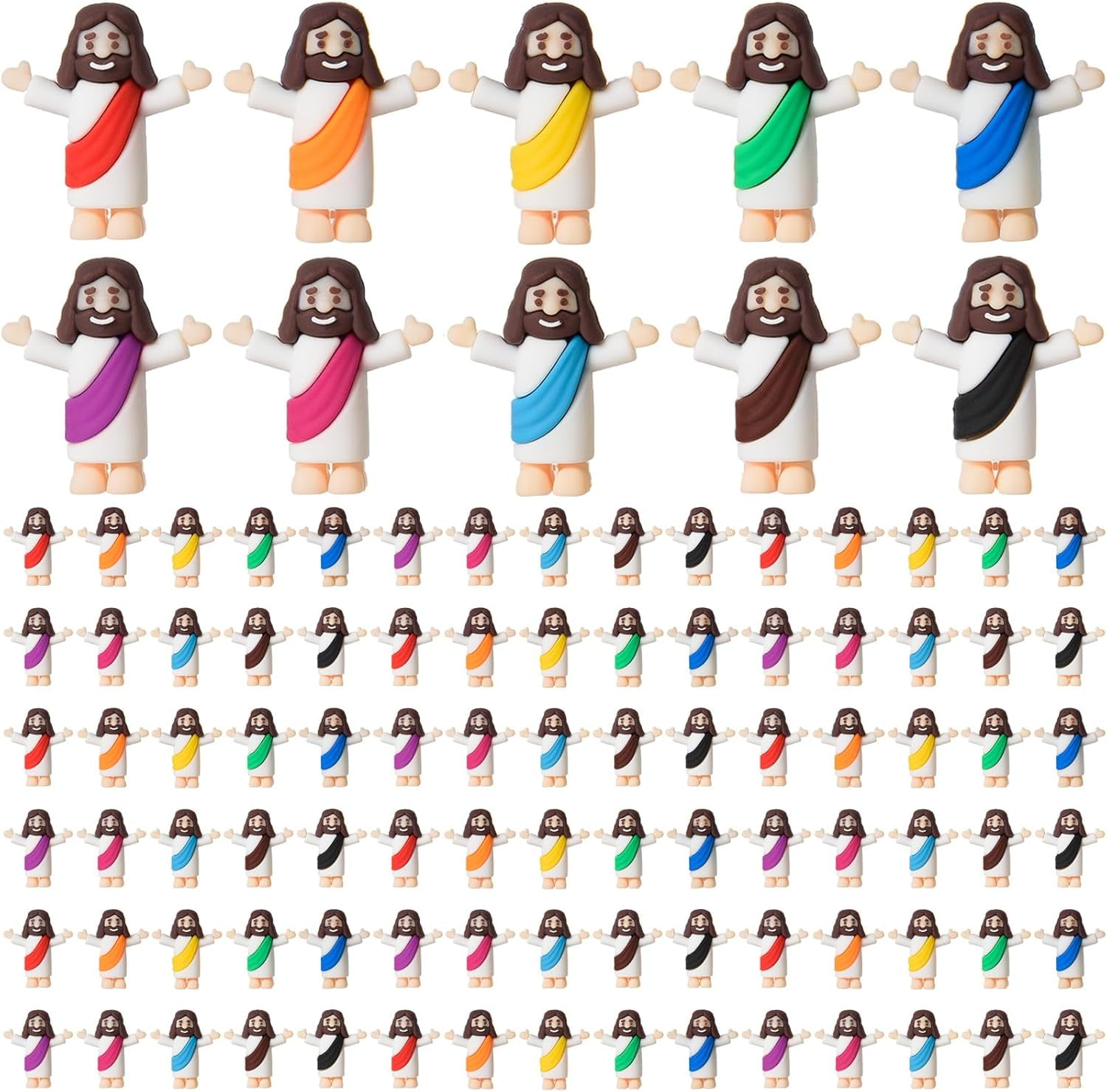 110 Pcs Little Jesus Figurine Miniature Jesus Doll Tiny Jesus Figurine ...