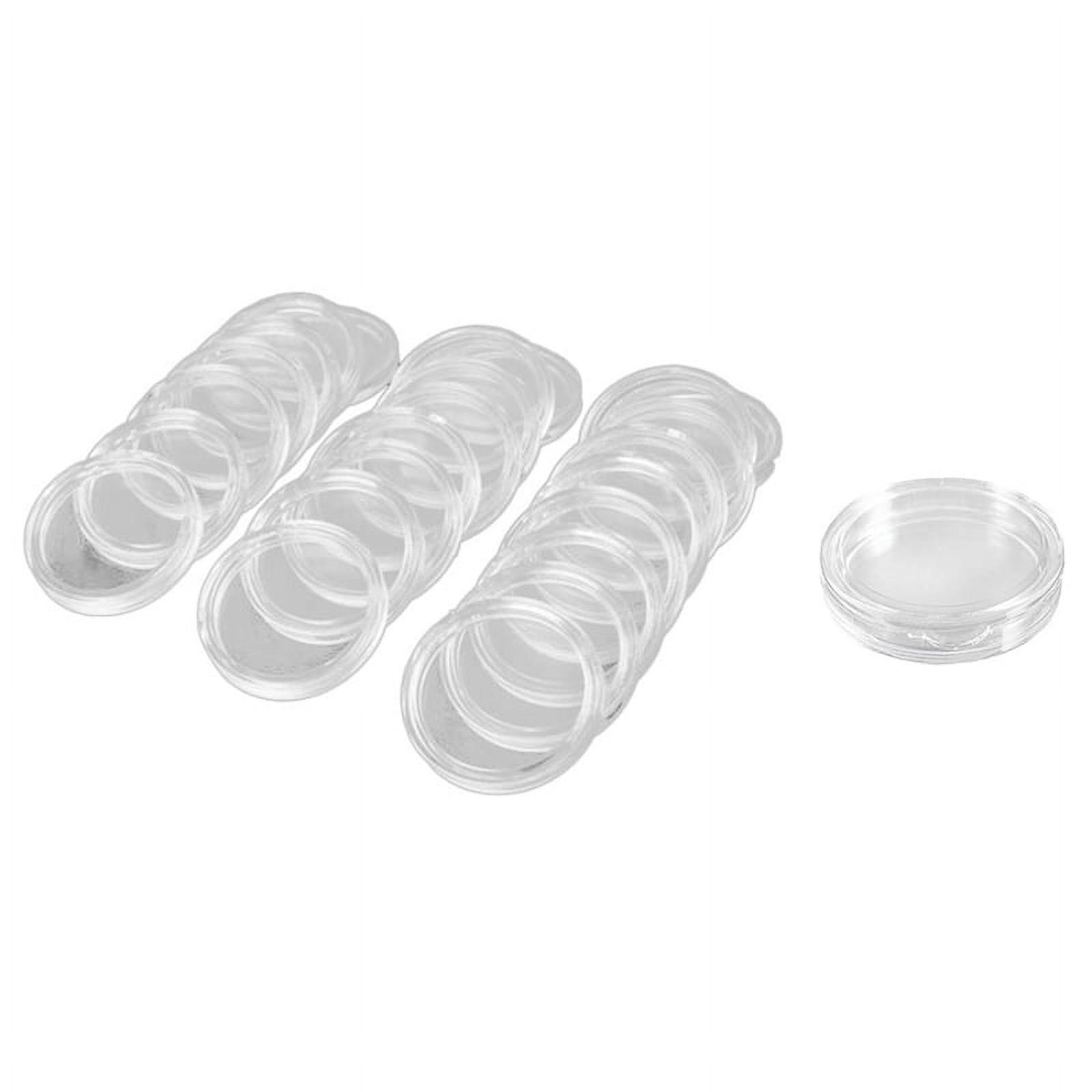 110 Pcs Small Round Transparent Plastic Coin Capsules Box, 10 Pcs 22Mm ...