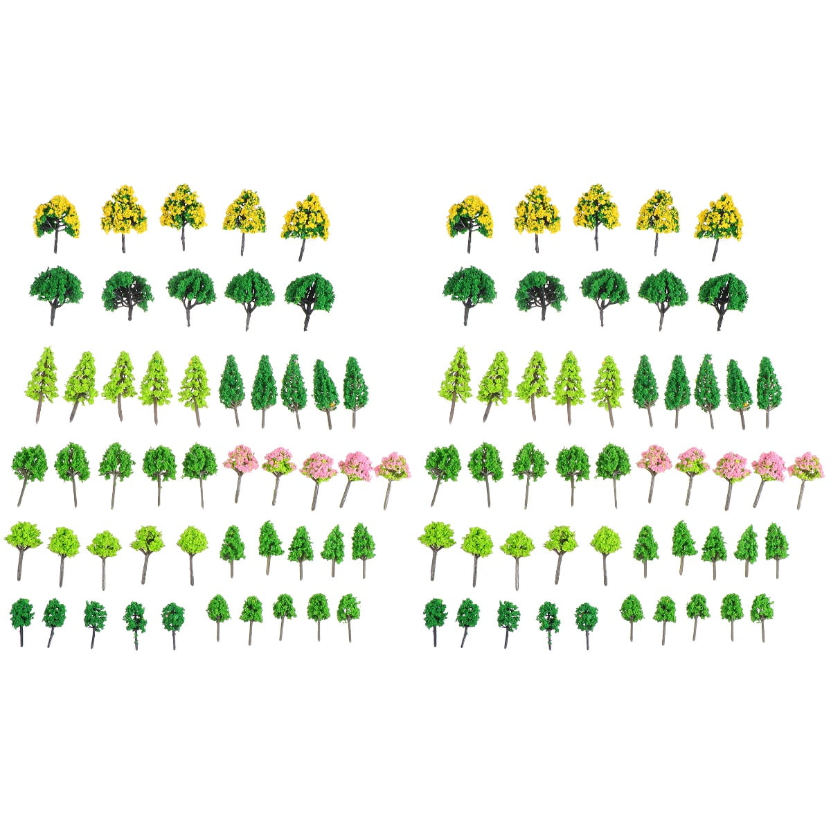 110 Pcs Small Tree Model Fake Trees Models Manual Mix Building Dolluse ...