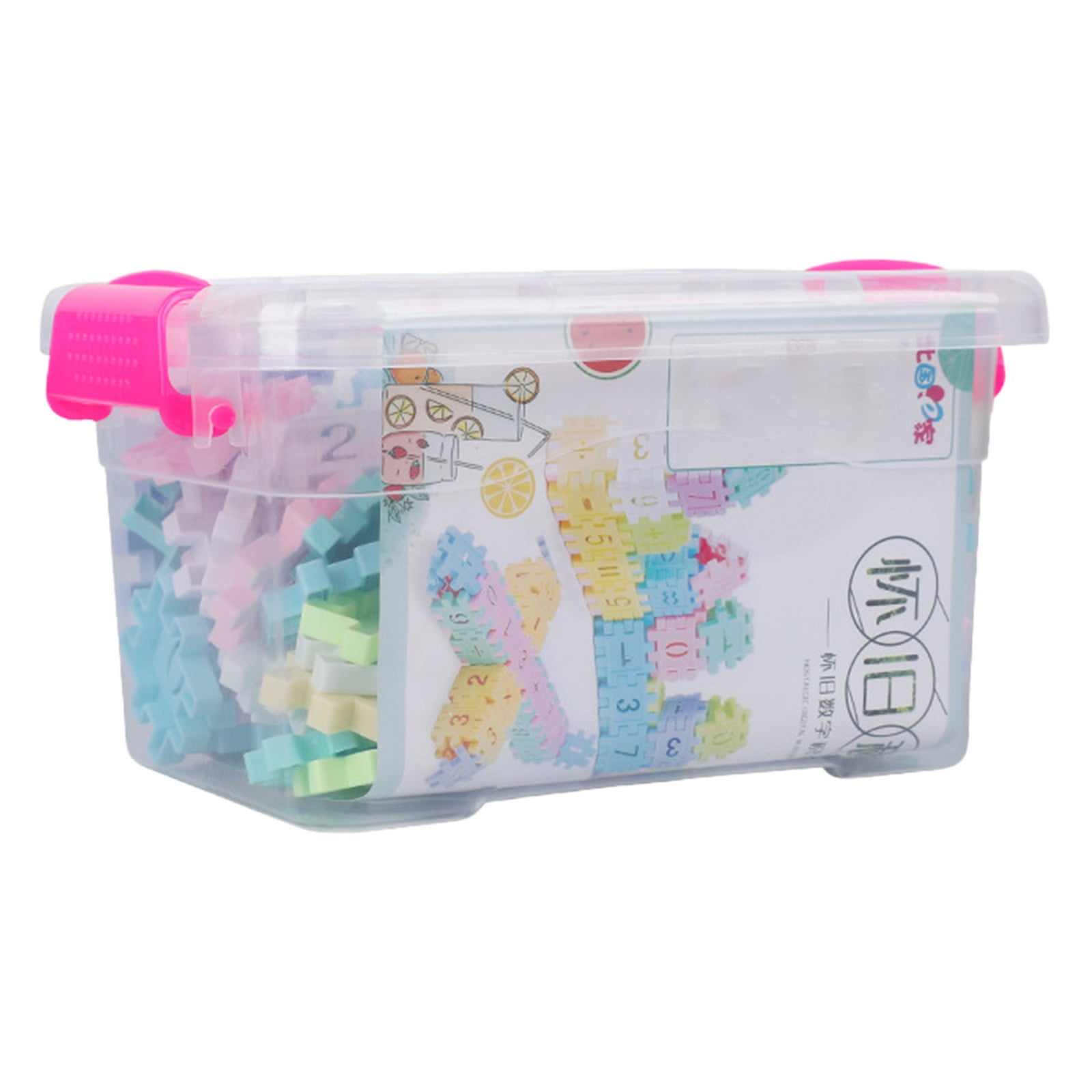 110-Piece Kids Building Bricks Set with Storage Bag – Fun, Educational ...