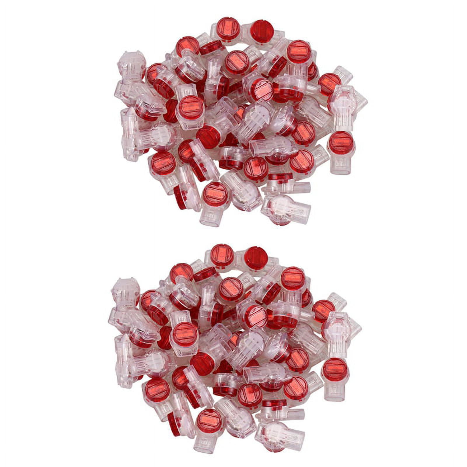 110 Pieces Gel Splice UR Connector 3 Port Wire Connectors Red+Clear ...