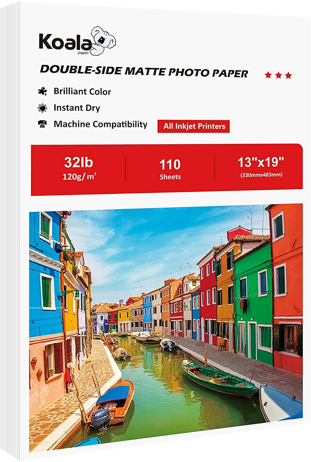 110 Sheets Koala Double-Sided Matte Photo Paper 13x19 for Printing ...