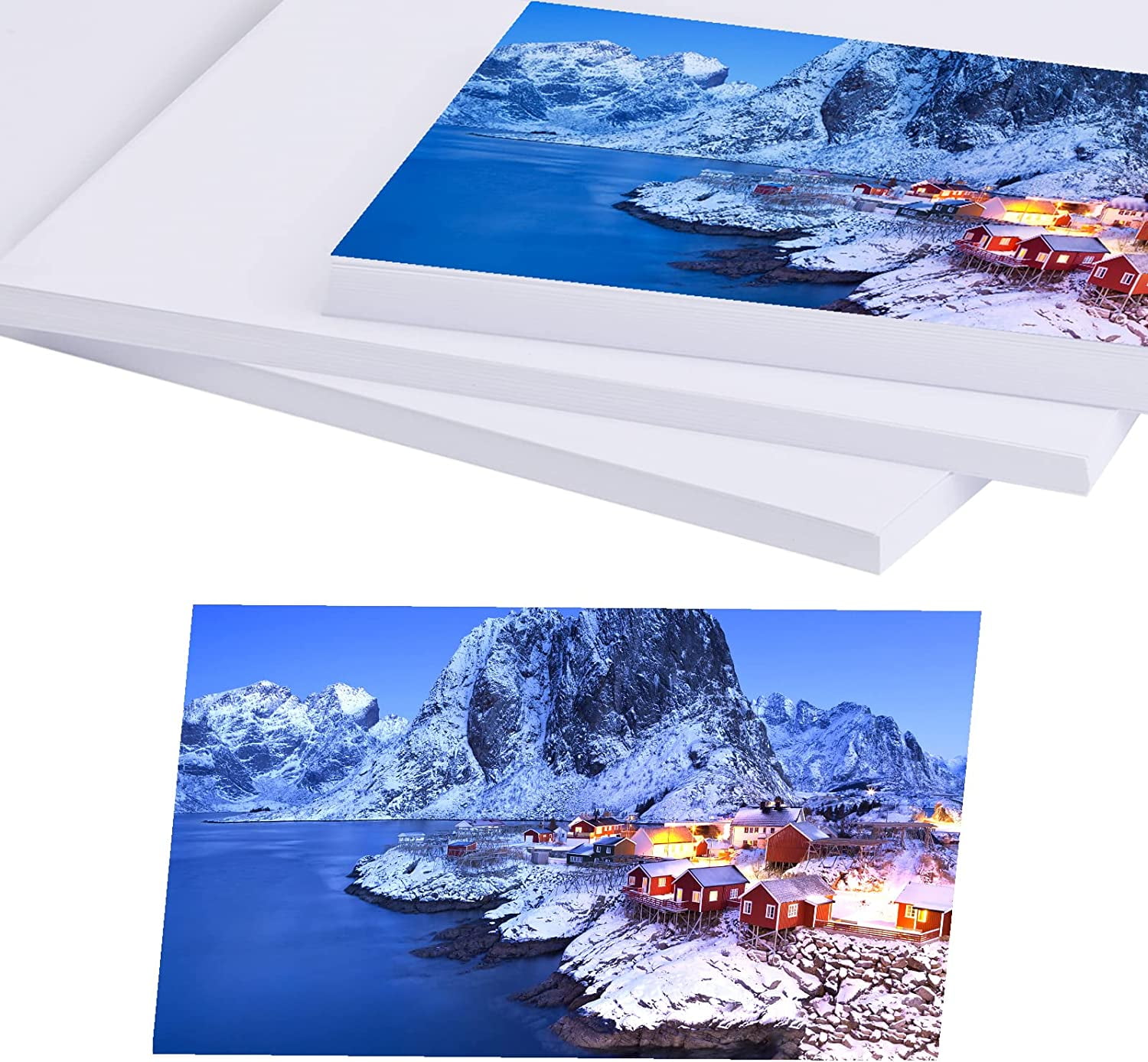 110 Sheets Photo Paper, 3 Sizes (4"x6", 5"x7", 8"x10") Glossy Paper for ...