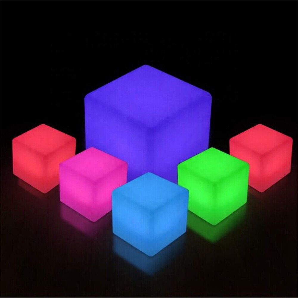110 V Color Changing Cube Seat LED 16 RGB Cube Seat Stool for Party ...