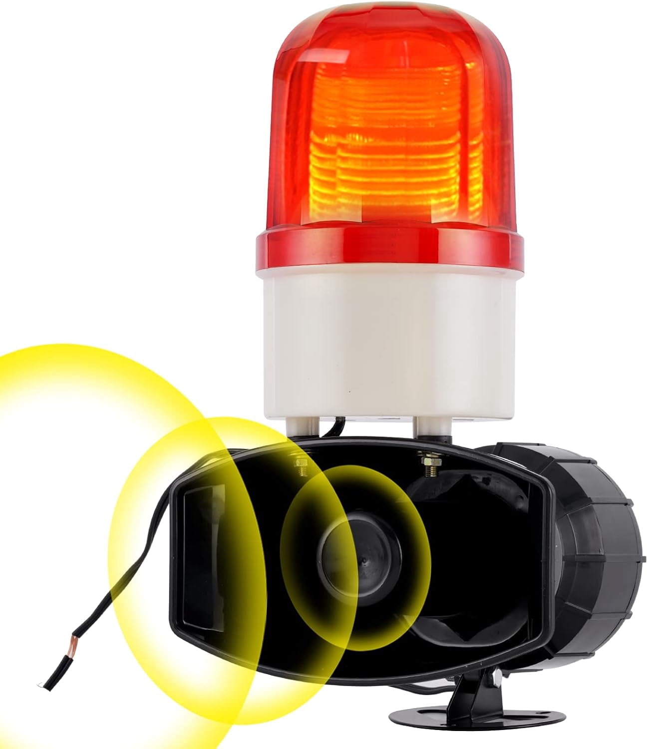110 Volt Siren with Light Industrial Siren Alarm 115dB Sound and Light ...