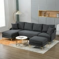 110'' Wide Modular Sectional Sofa U-Shape Convertible Sofa Couch Modern ...