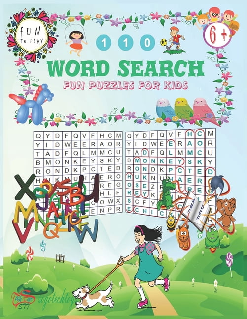 110 Word Search Fun Puzzles for Kids: Fun puzzles for kids age 6 ...