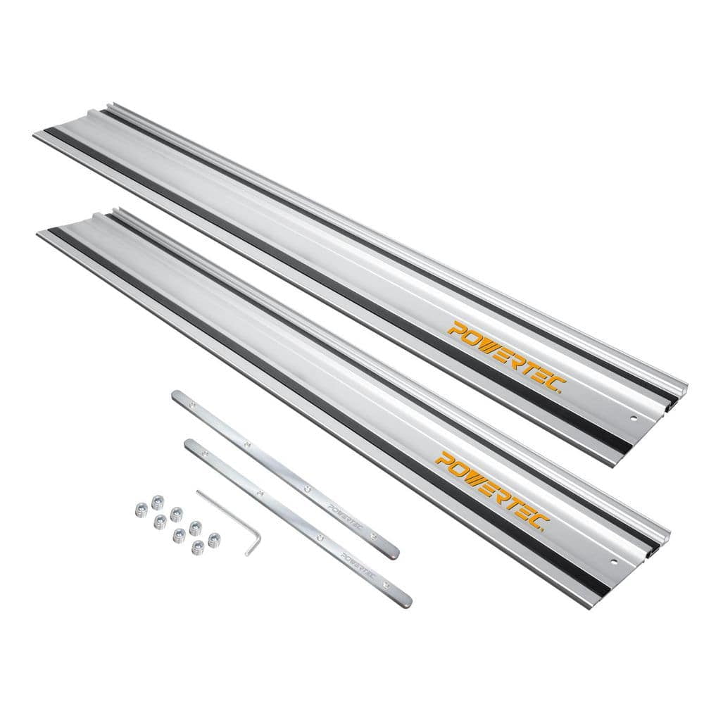 110 in. Aluminum Guide Rail Joining Set for Makita or Festool Track ...