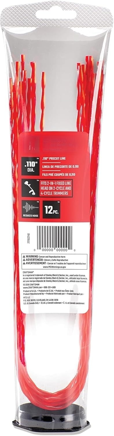 110-inch Weedwacker Pre-Cut Trimmer Line, Universal Design, Fits Most ...