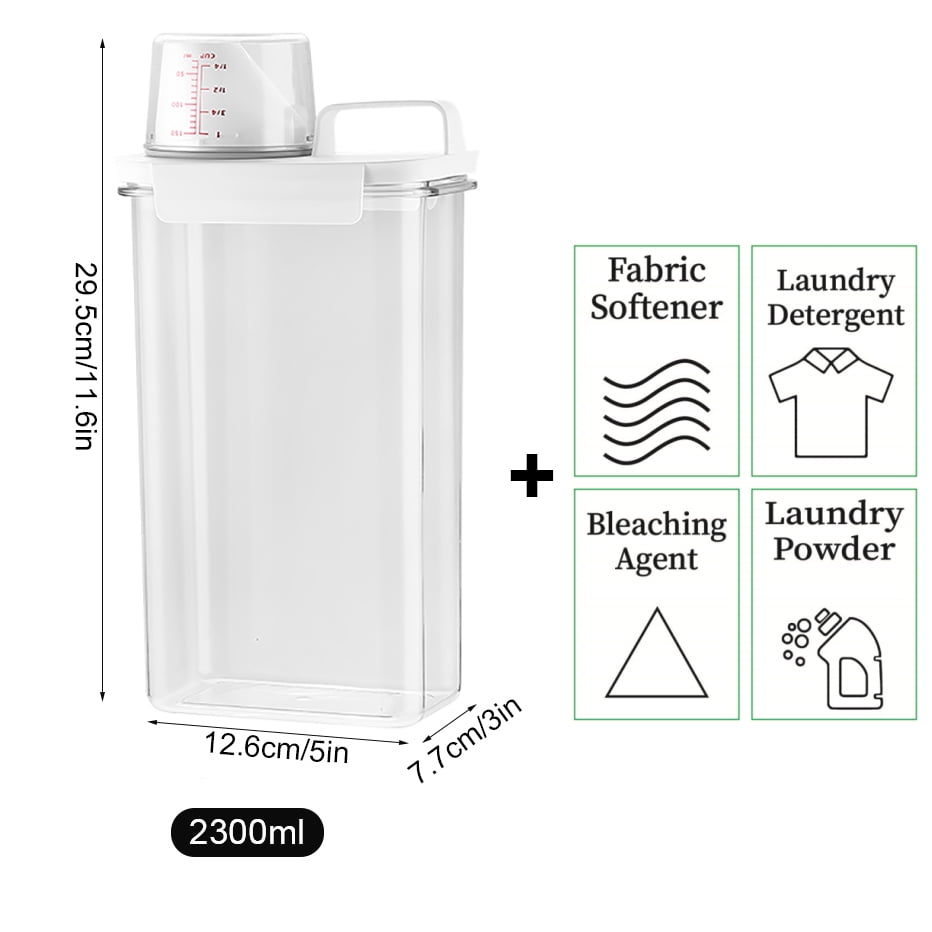 1100/1800/2300Ml Refillable Laundry Detergent Dispenser Empty Tank for ...