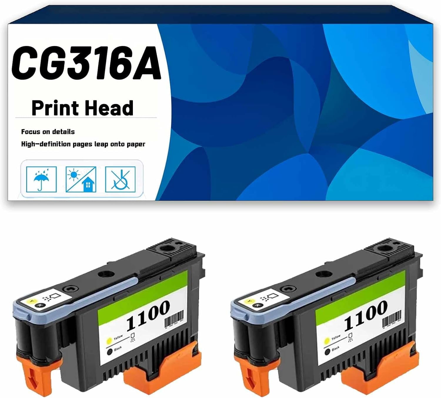 1100 CG316A Print Head Combo Pack, Compatible for HP 1000 1100 Printers ...