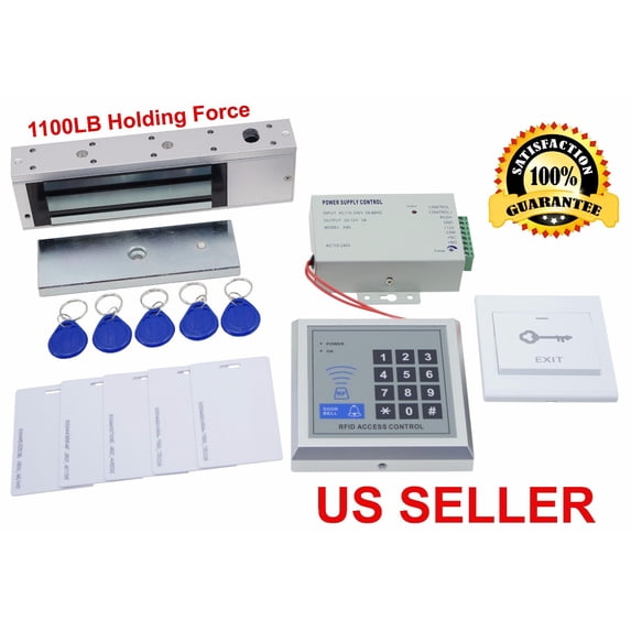 1100 LB Electric Door Lock Electromagnetic Magnetic Access Control ...