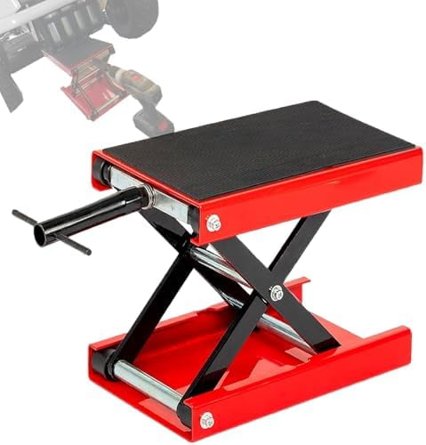 1100 LB Motorcycle Quick Lift Jack for ATVs Center Scissor Stand, Red ...