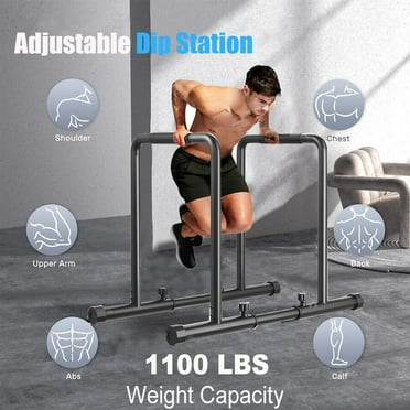 BalanceFrom Fitness Multi-Function Dip Stand, Improved Design, 500Lbs ...