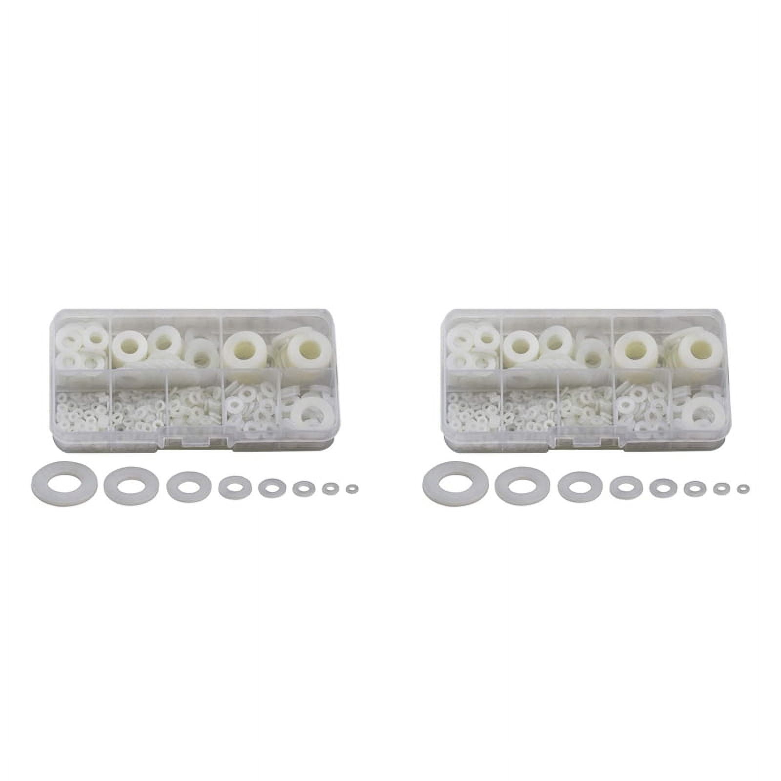 1100 PCS Nylon Flat Washers for Screws Washers Round Assorted Washers ...