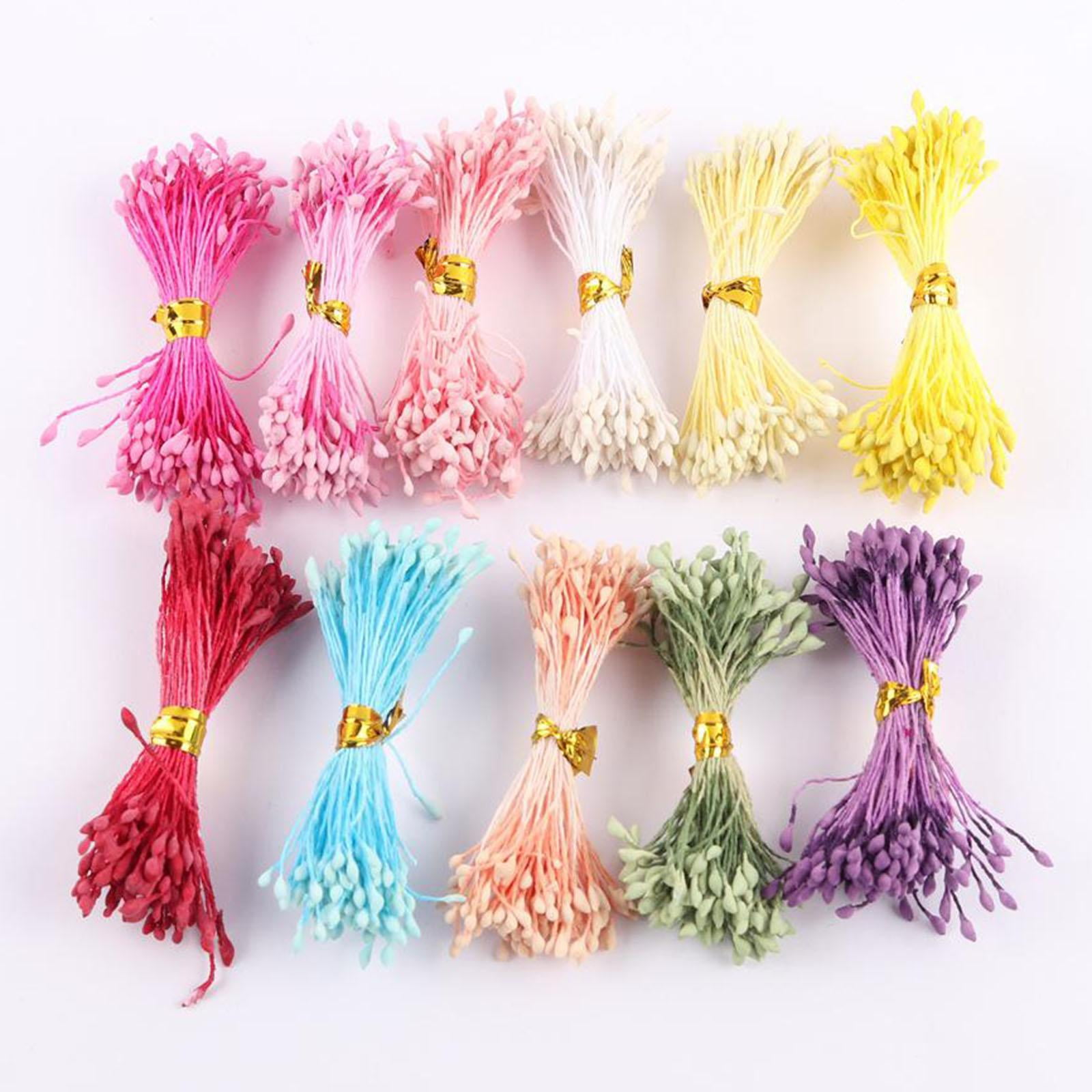 1100 Pieces 1mm Stamen Artificial Flower Craft Supplies for Wedding ...