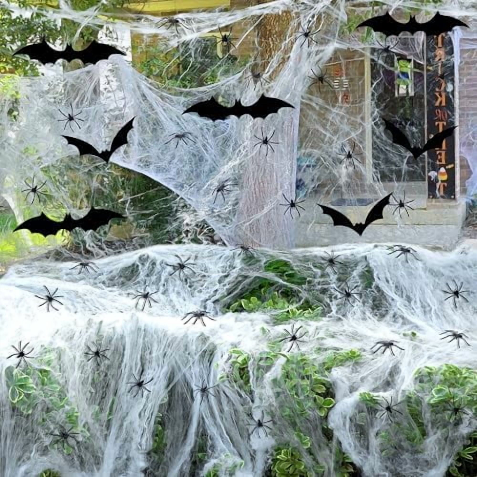 1100 Sqft Halloween Spider Webs Decorations, 10.56 oz Super Stretch ...