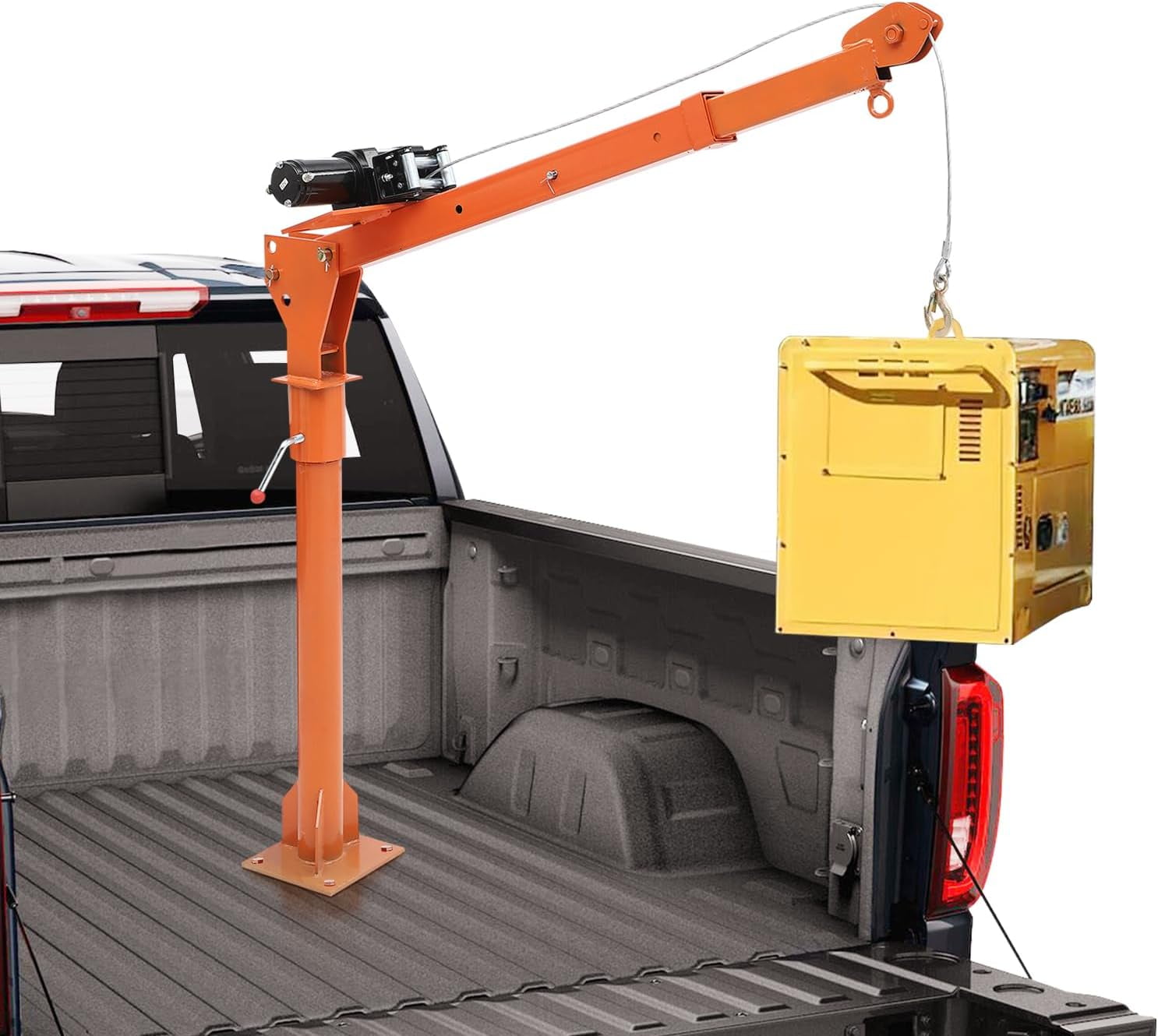 1100 lb Electric Pickup Truck Crane with Electric Winch 3500 lb 12V ...