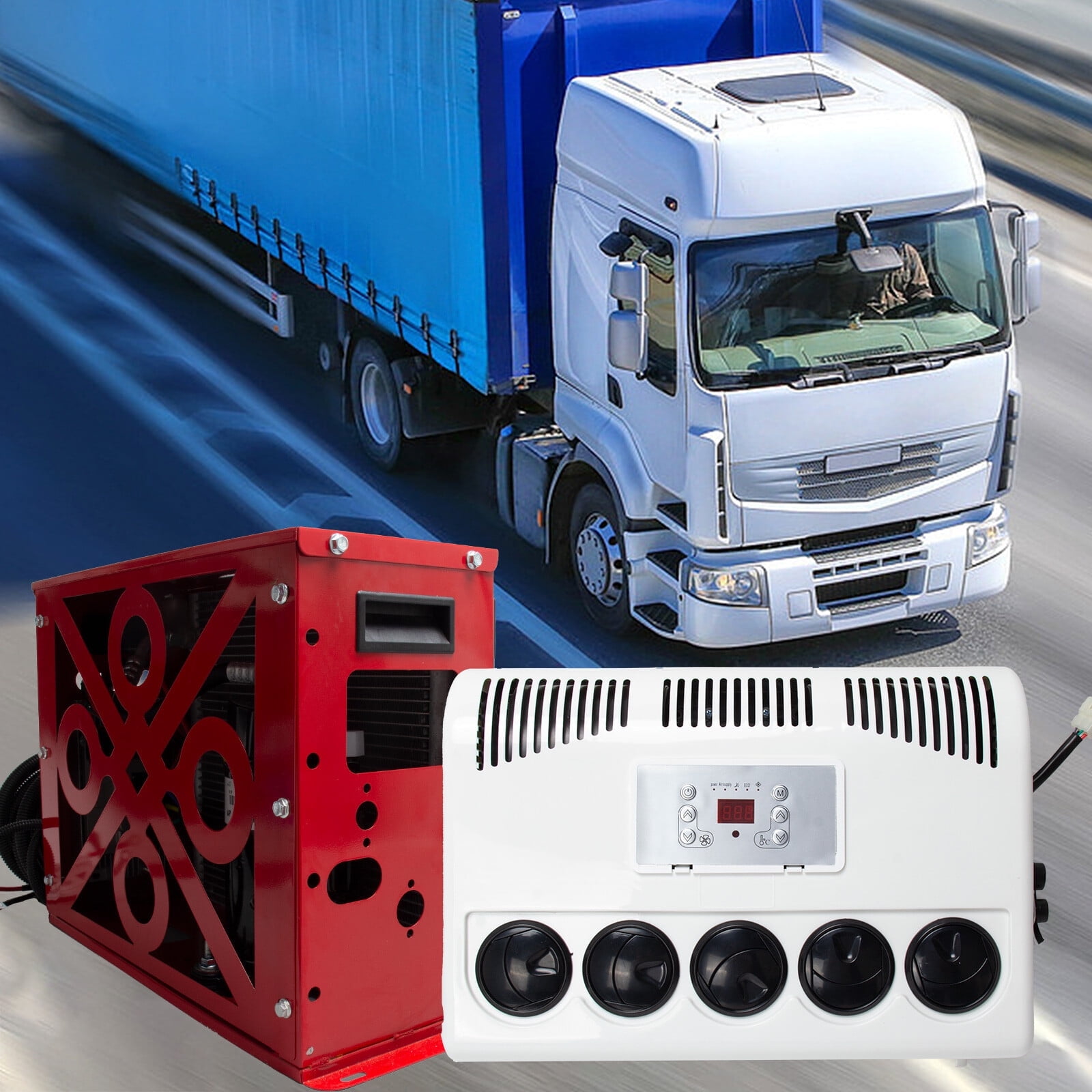 11000 BTU Split Car Cab RV AC Unit 12V Truck Air Conditioner for Bus ...