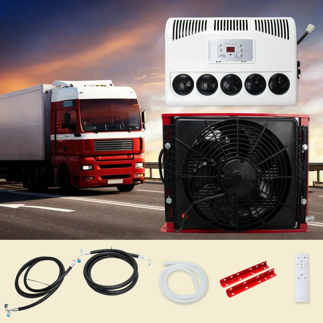 11000 BTU Truck Cab Air Conditioner 12V Split AC For Semi Trucks Bus RV ...