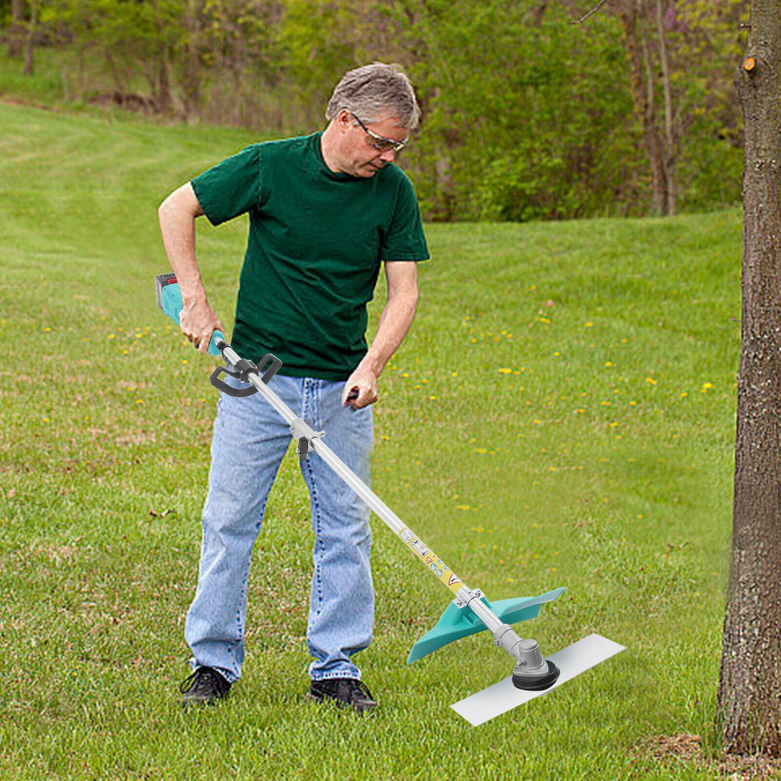 11000rpm Electric Lithium Battery Lawn Trimmer Garden Lawn Mower ...