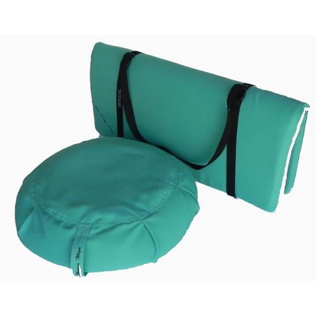 11003 3 Pieces Yoga Studio Set -Zafu Zabuton Set With Strap, Teal ...