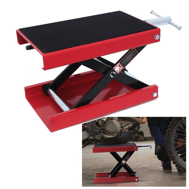 1100LB 9" Red Wide Deck Motorcycle Center Scissor Lift Jack Hoist Stand Bikes ATV - Walmart ...