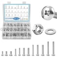 1100PCS Nuts and Bolts Assortment Kit, M3 M4 M5 M6 Phillips Head ...