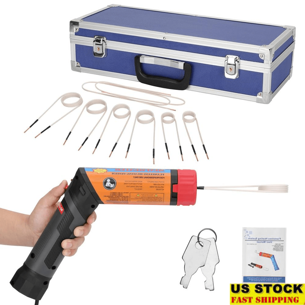1100W 110V Hand Held Magnetic Induction Heater Kit Bolt Removal Rusty ...