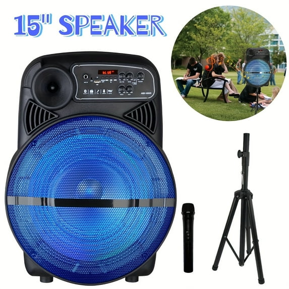 1100W Portable Wireless Speaker With Lighting, Loud Subwoofer Stereo ...