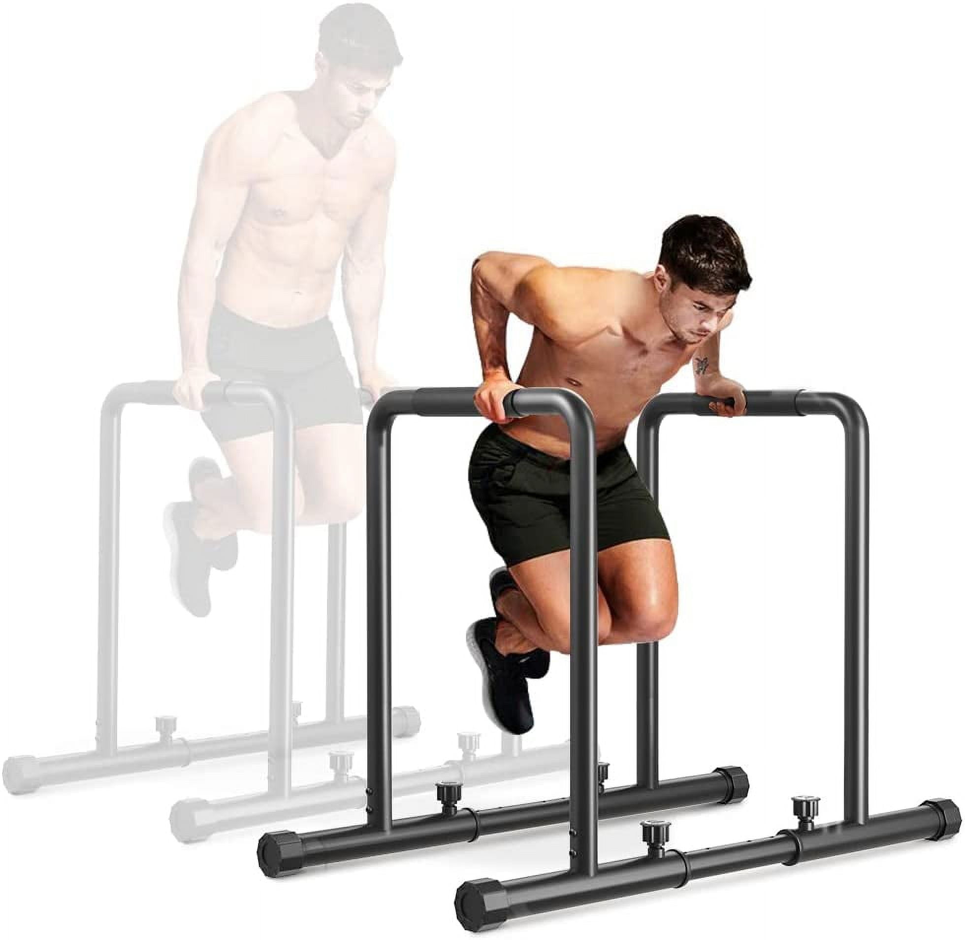 1100lbs Adjustable Dip Bar Heavy Duty Steel Dip Station, Home Dip Stand ...