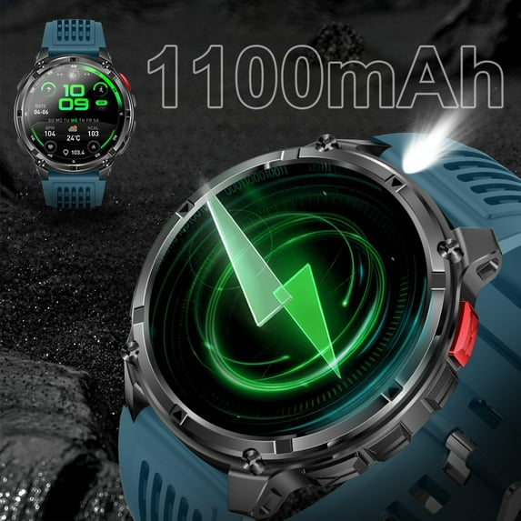 1100mAh Long-Lasting Smartwatch, 60-Day Standby, 1.7" IPS Ultra-Clear ...