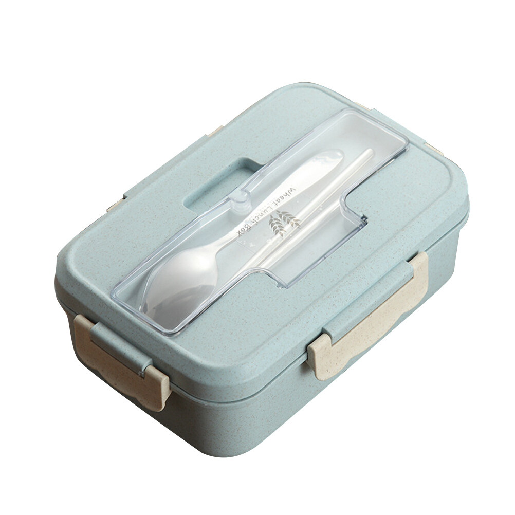 1100ml Wheat Straw Food Container Portable Lunch Box Thermal Microwave ...