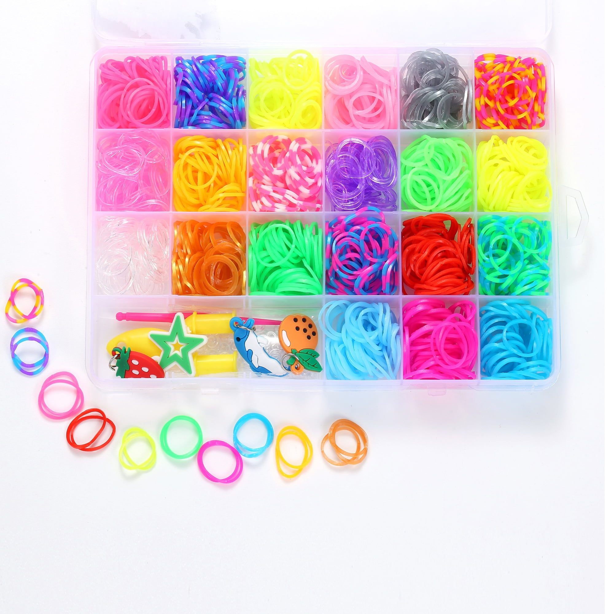 NKWUIRE 1100pcs Rubber Band Bracelet Making Kit, Loom Set for DIY, Kids ...