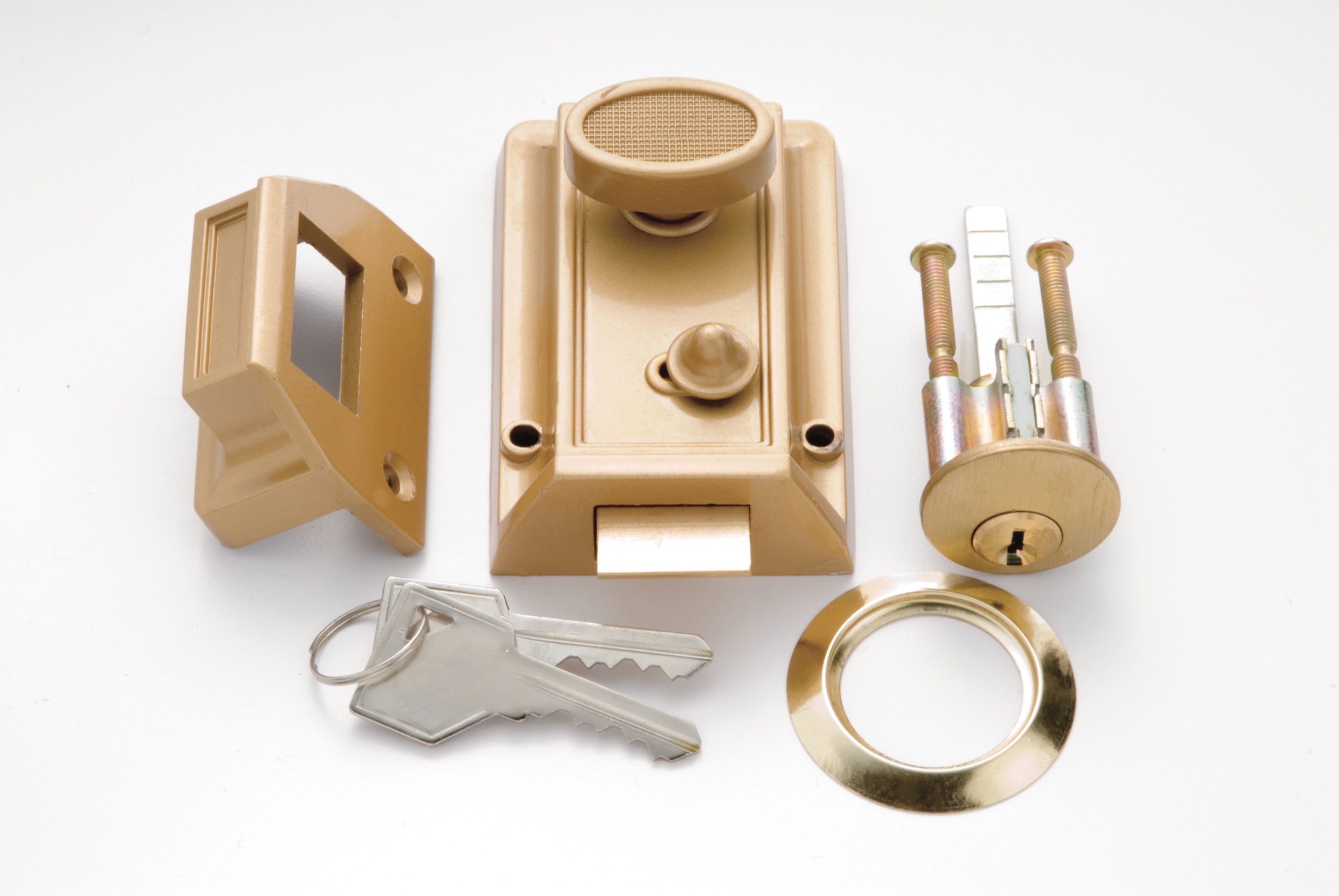 1105 Brass Night Latch With 5-Pin Tumbler Locking Cylinder - Quantity 1 ...