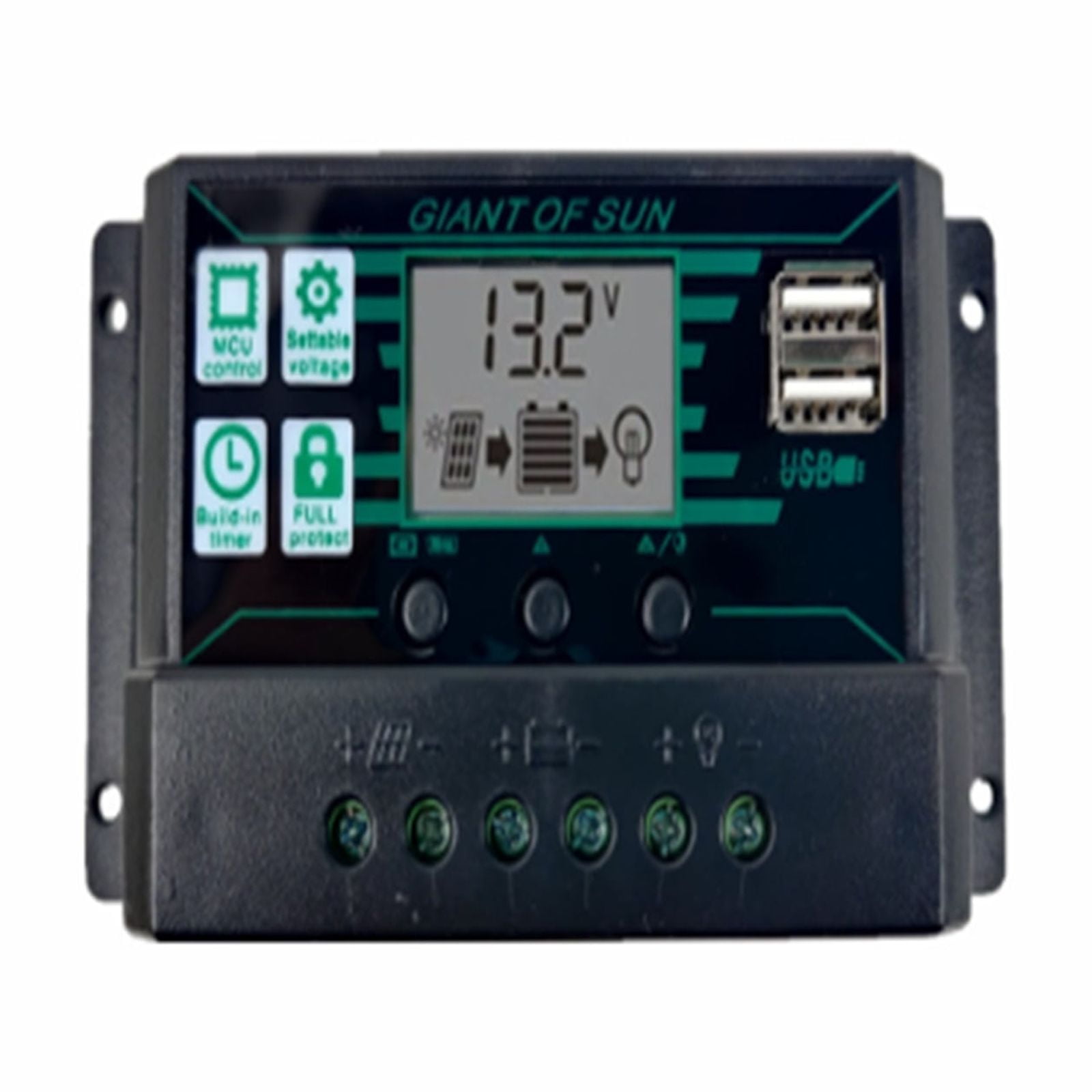 110A Solar Charge Controller PV Regulator Display Dual Port Controller ...