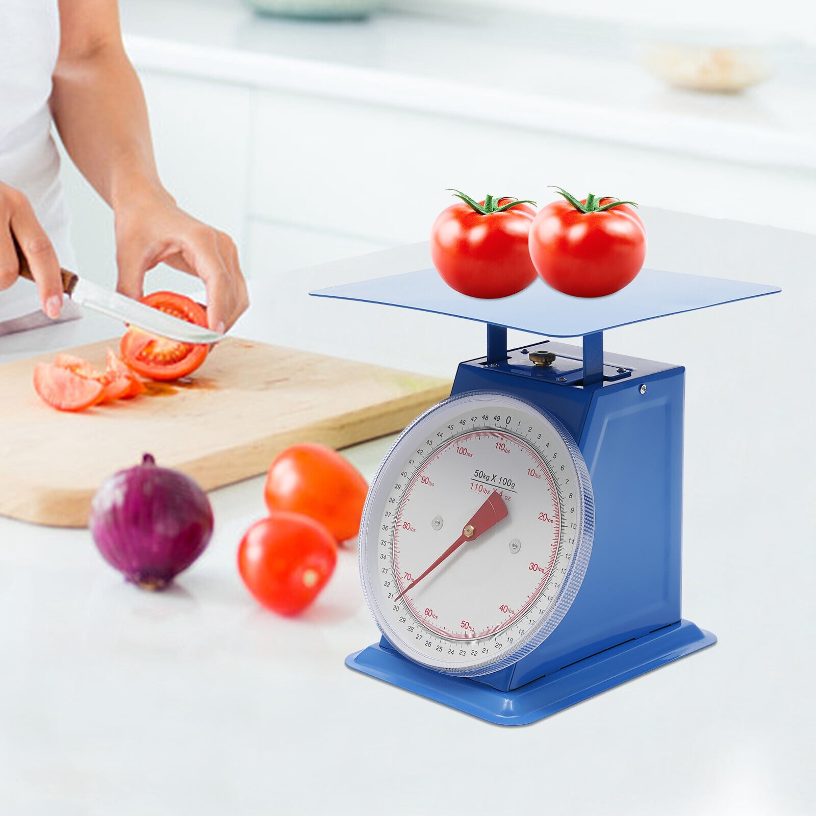 110LBS Heavy Duty Mechanical Weighing Scale Industrial Food Market Dial ...