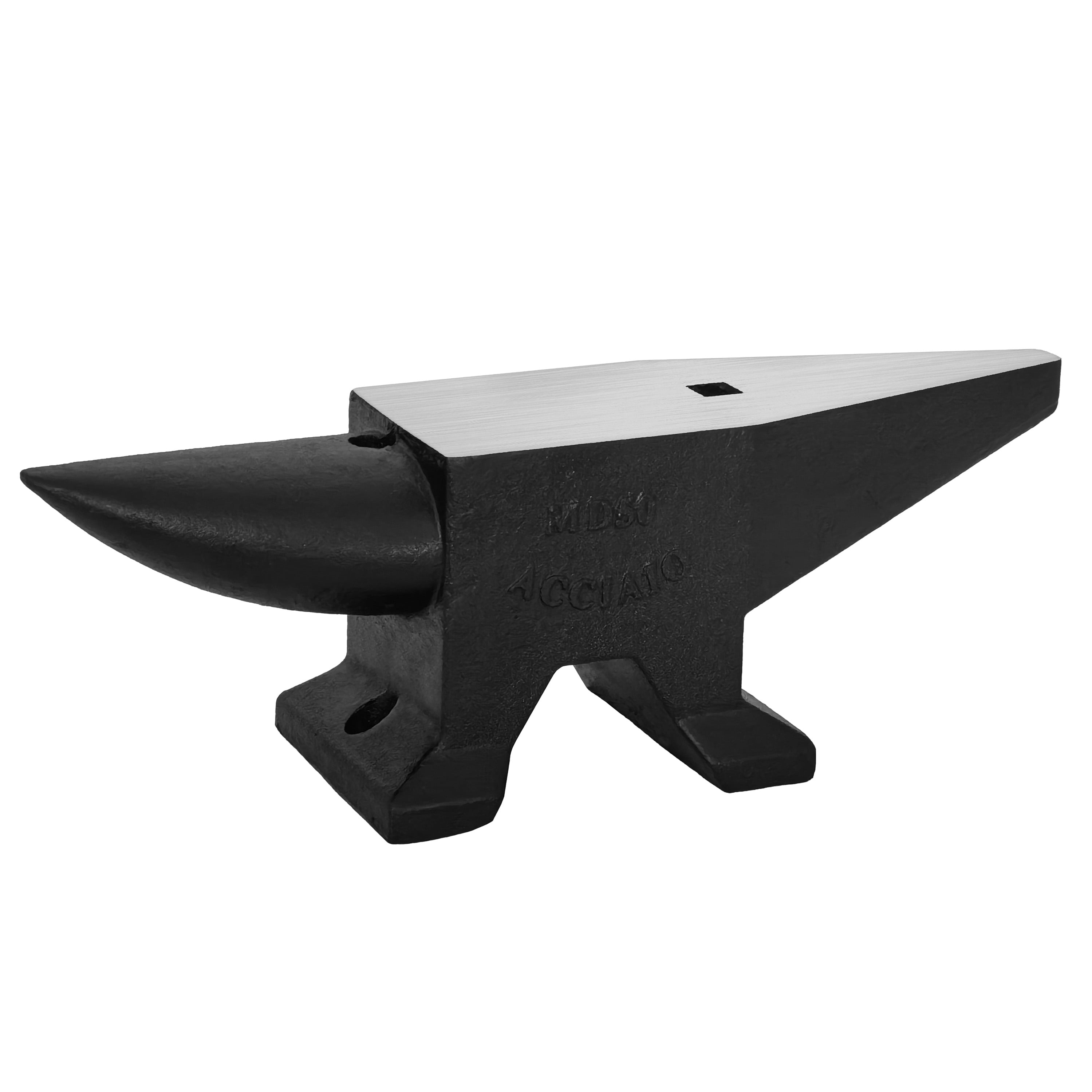 110Lbs Cast Steel Anvil, High Hardness Rugged Round Horn Anvil ...