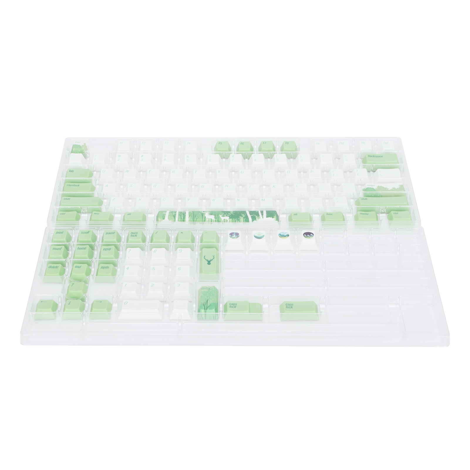 110PCS Durable Forest-Themed Keyboard Cap Set for Enhanced Typing ...