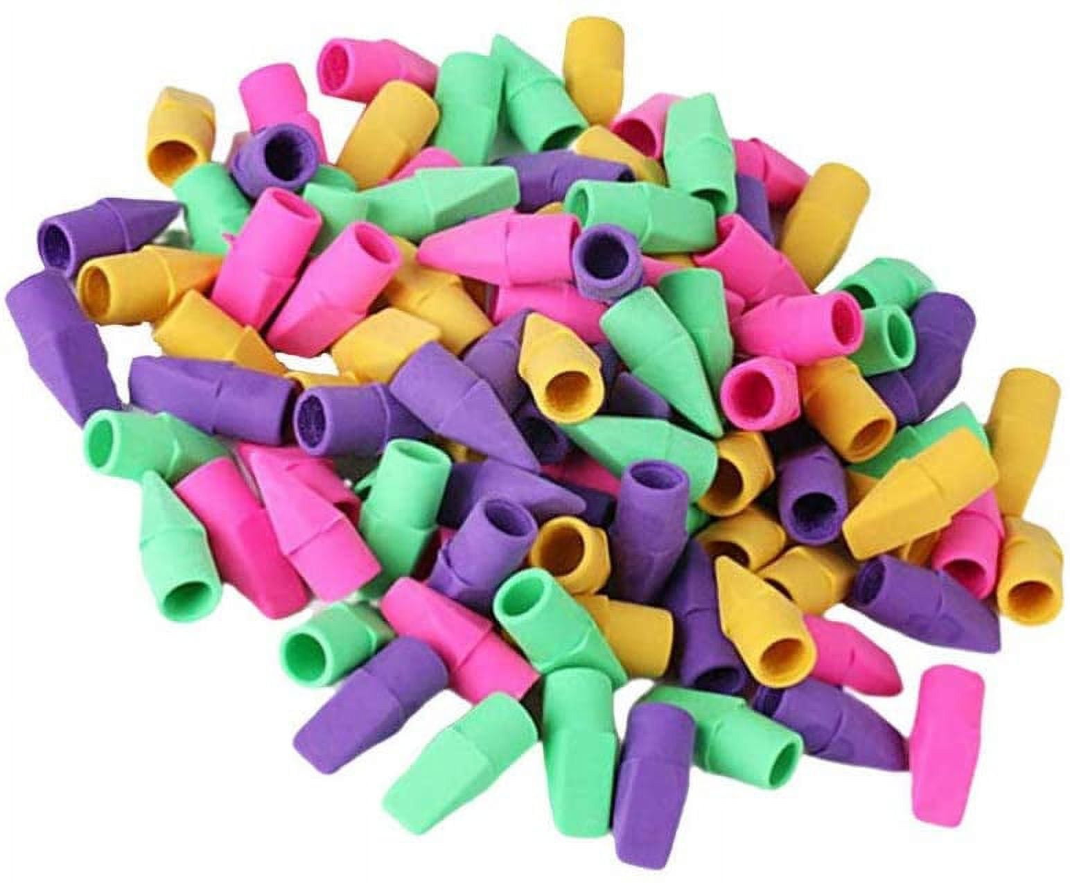 110PCS Pencil Erasers Pencil Top Erasers Pencil Cap Erasers Color ...