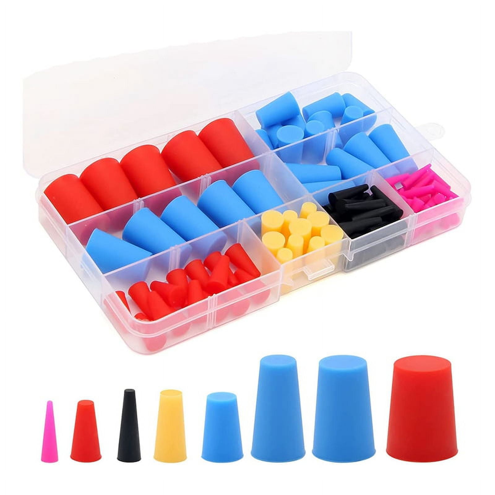 110PCS Silicone Rubber Tapered Plug, High-Temperature Rubber Stoppers ...