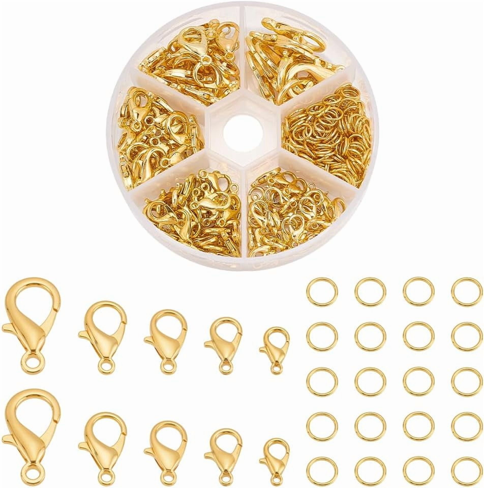 110Pcs Lobster Claw Clasp 5 Size Alloy Trigger Clasps Gold Snap Hooks ...
