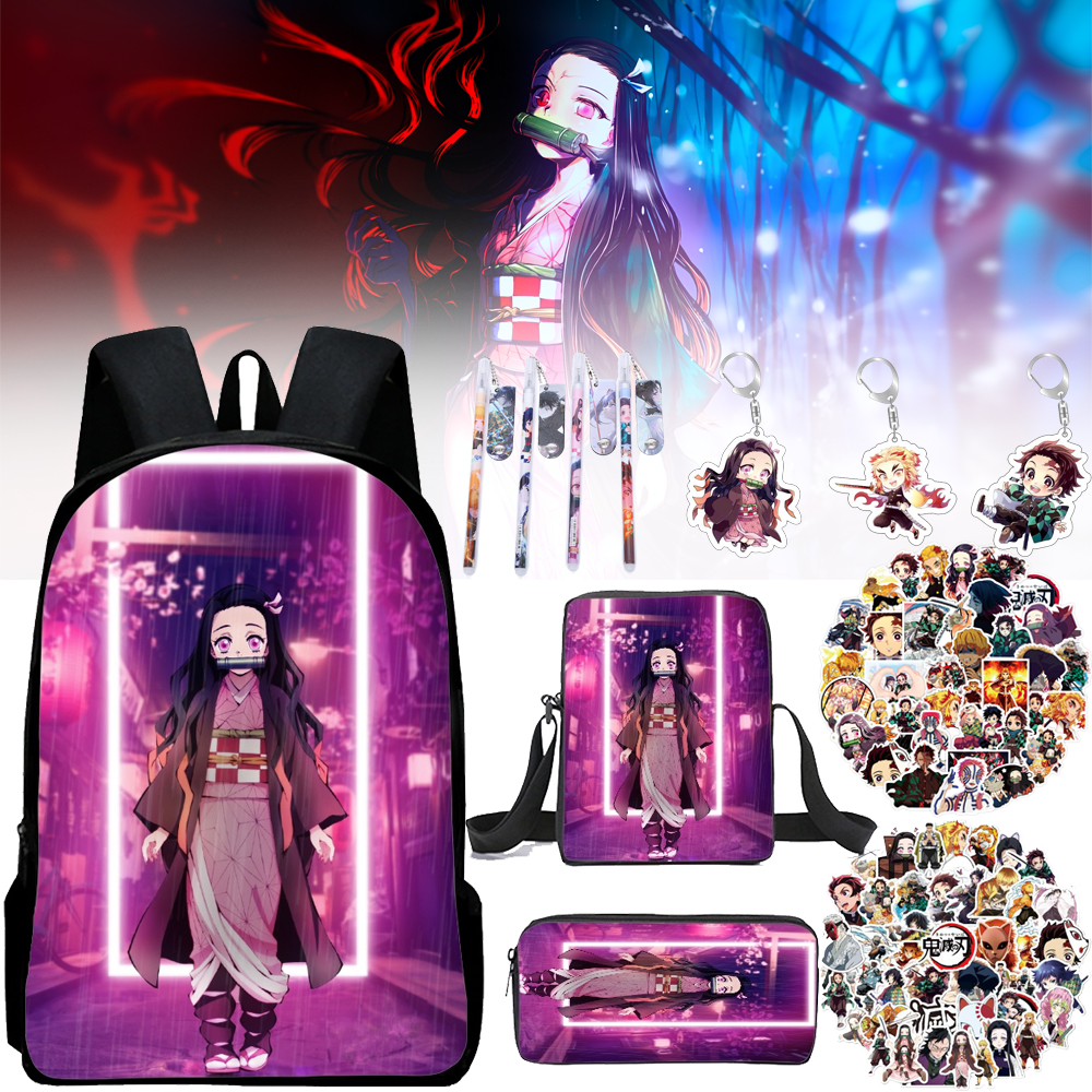 110Pcs/Set Child Demon Slayer Shinobu Kocho Backpack Kids Kawaii ...