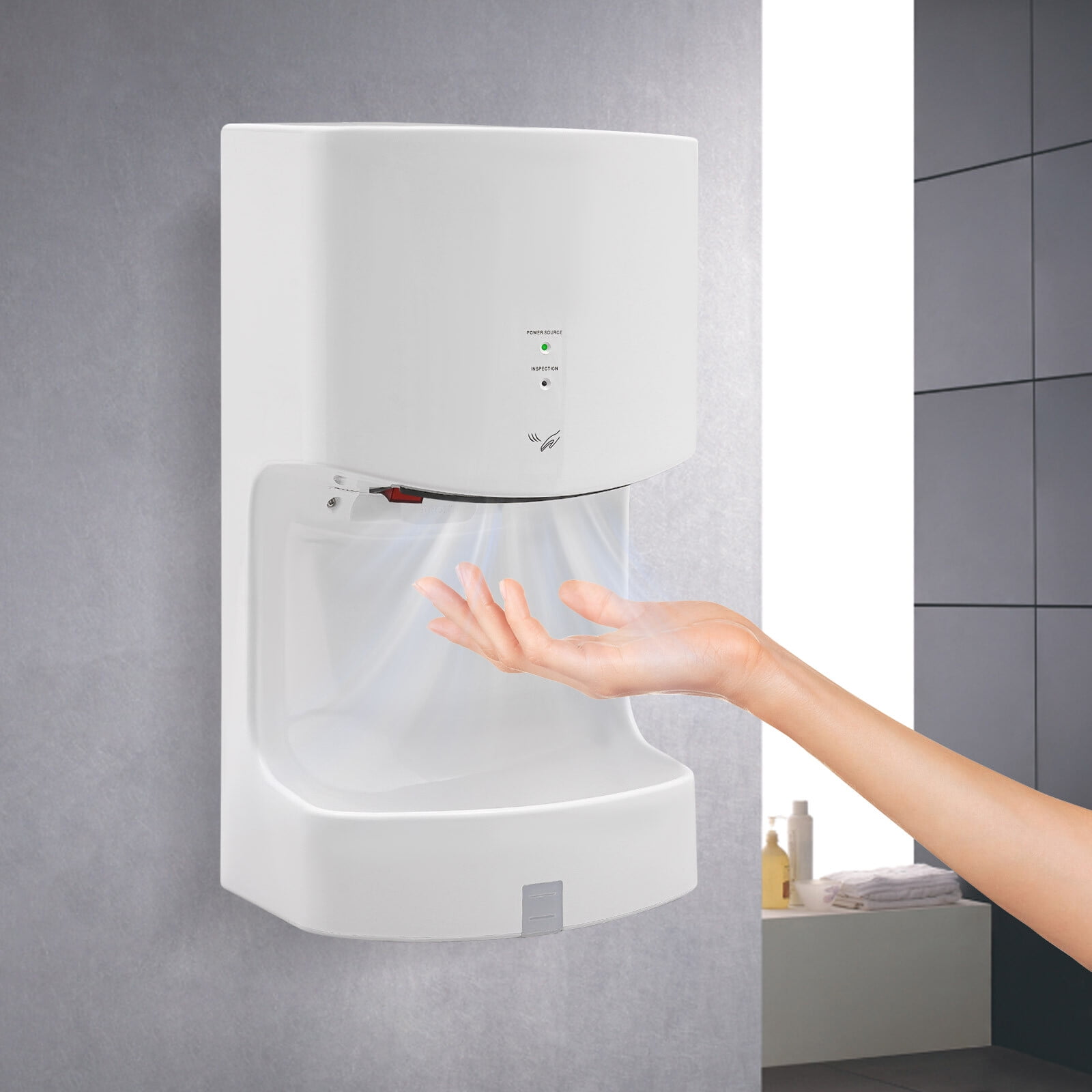 110V 1000W Modern Rectangular Commercial Automatic Hand Dryer High ...
