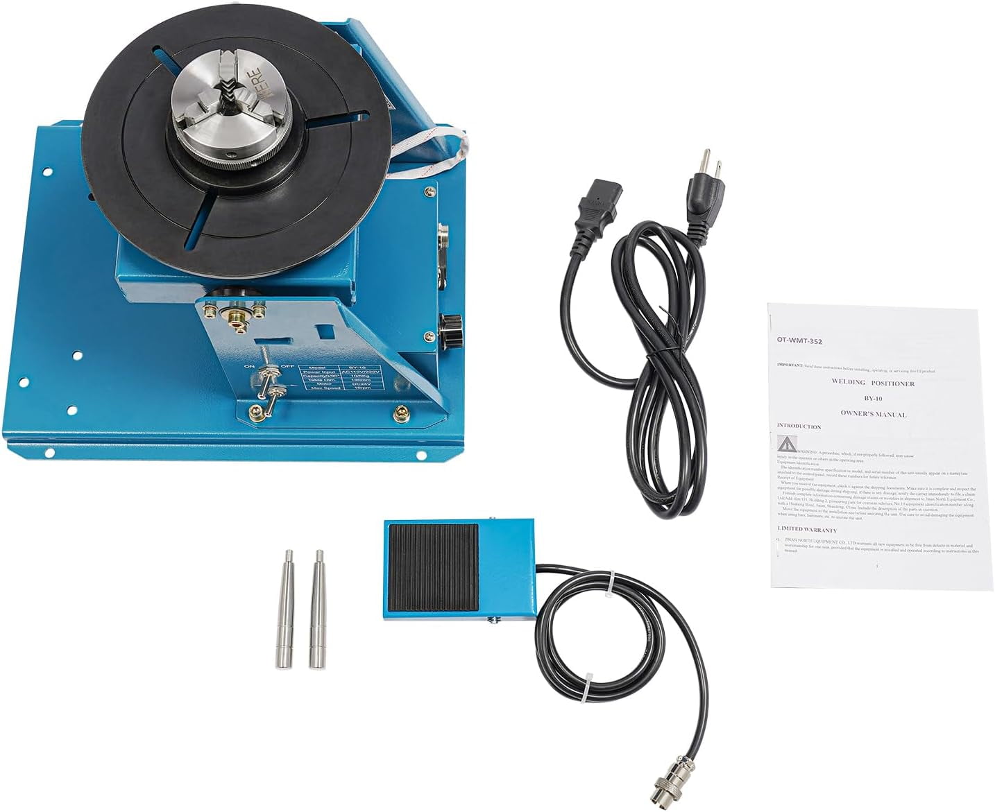 110V 10KG Portable Welder Positioner Turntable Machine, Rotary Welding ...