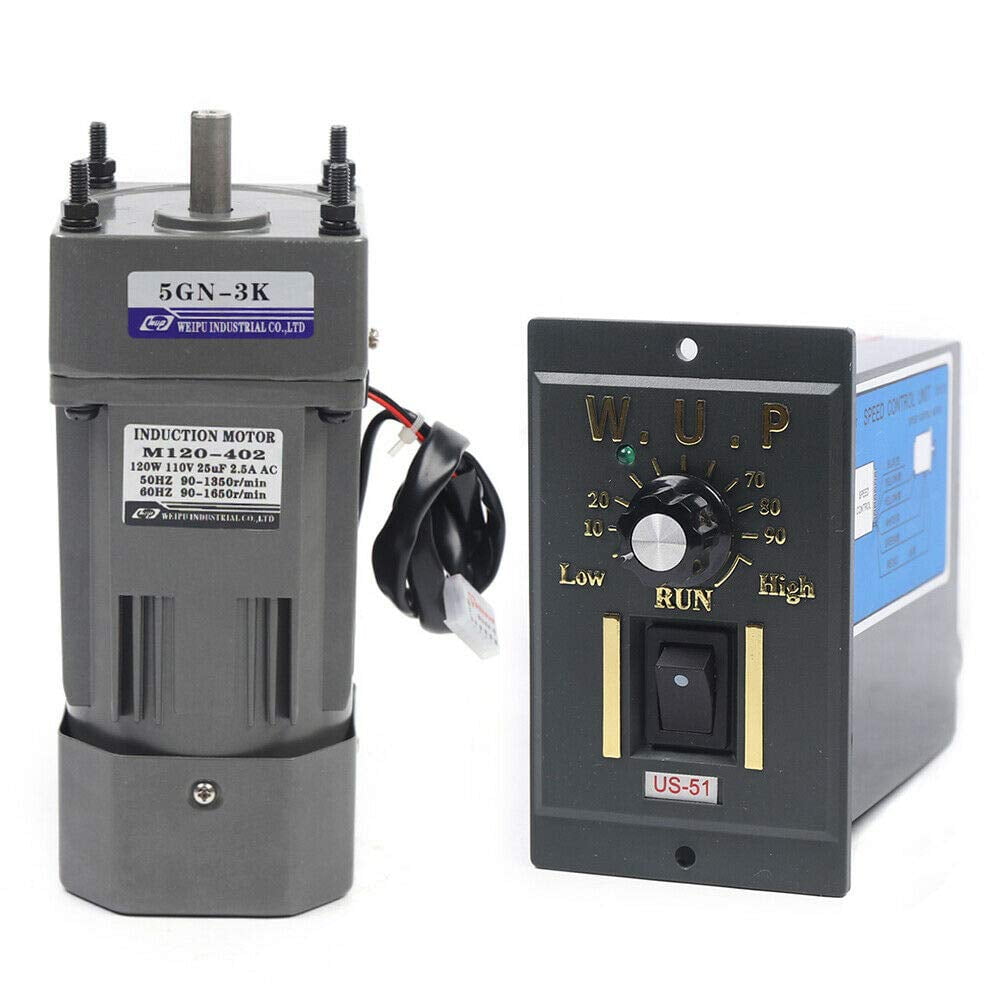 110V 120W Ac Gear Motor Electric Single-Phase Motor Gear Motor 0-450 ...